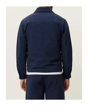 LES DEUX Zip Pocket Jacket - Navy Blue