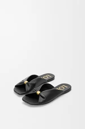 Loewe Nappa Lambskin Flat Sandals With Anagram Detail