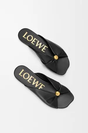 Loewe Nappa Lambskin Flat Sandals With Anagram Detail
