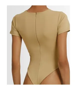 ENTIRE STUDIOS Short Sleeve Bodysuit - Nude