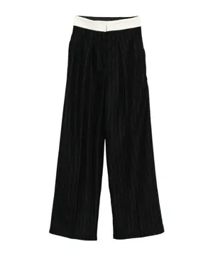 FORTE_FORTE Pinstriped Wide Leg Sartorial Pants