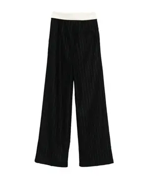 FORTE_FORTE Pinstriped Wide Leg Sartorial Pants