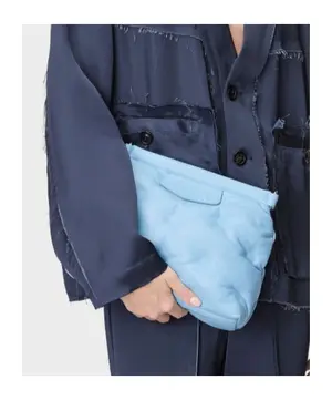 MAISON MARGIELA Glam Slam Clamshell Clutch Bag - Light Blue