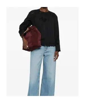 FORTE_FORTE Long Sleeved Embroidered Cover-up