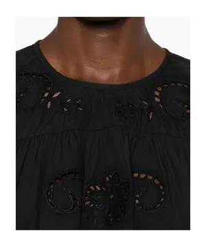 FORTE_FORTE Long Sleeved Embroidered Cover-up