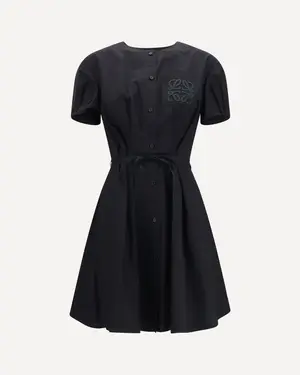 Loewe Belted Pocket Shirt Dress - Black