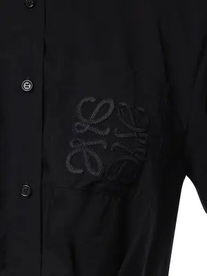 Loewe Belted Pocket Shirt Dress - Black