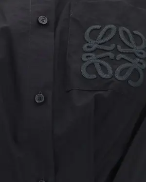 Loewe Belted Pocket Shirt Dress - Black