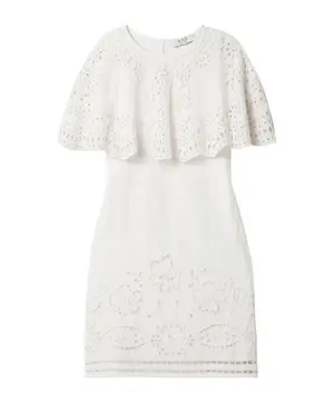 Sea Lula Layered Broderie Anglaise Mini Dress - White