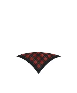 Alexander McQueen Quilted Tartan Scarf - Black/red