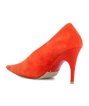 Balenciaga Asymmetric Heeled Pumps - Orange