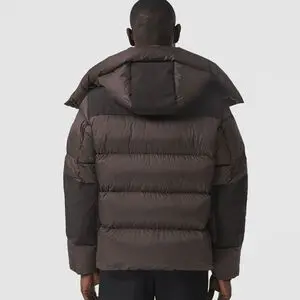 Burberry Detachable Sleeve Padded Coat - Brown