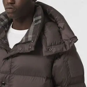 Burberry Detachable Sleeve Padded Coat - Brown