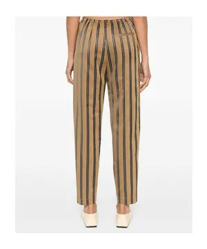 FORTE_FORTE Striped Drawstring Trousers - Brown