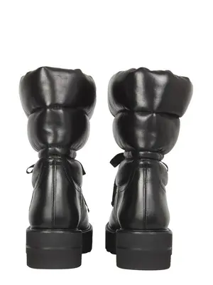 STUART WEITZMAN Padded Ankle Boots With Ribbon Detailing - Black
