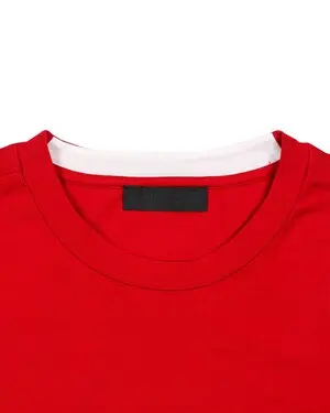 Prada Logo Round-necked T-shirt - Red