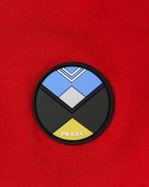 Prada Logo Round-necked T-shirt - Red