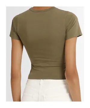 ENTIRE STUDIOS Micro Cropped T-shirt - Green