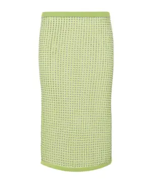 Christopher Esber Cirrus Crystal Embellished Midi Skirt - Nude