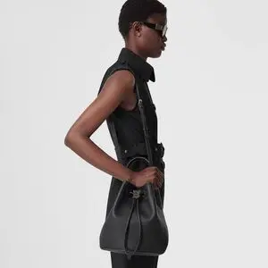 Burberry Small Tb Bucket Bag - Black
