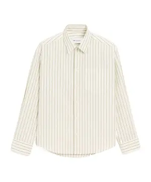 AMI Paris De Coeur Striped Boxy Shirt - No