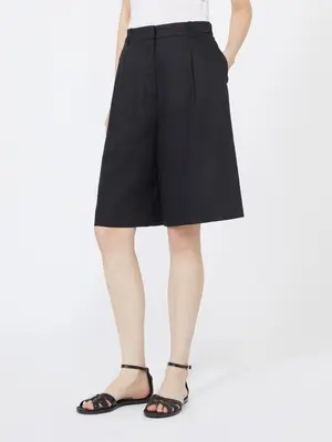 Max Mara Linen Bermuda Shorts - Black