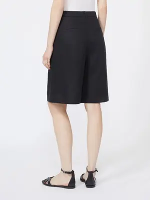 Max Mara Linen Bermuda Shorts - Black