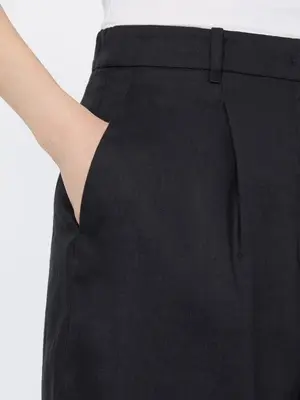 Max Mara Linen Bermuda Shorts - Black