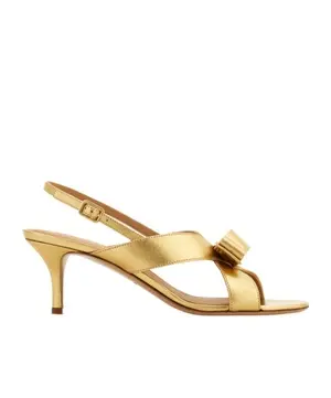 FERRAGAMO Vara Bow Slingback Sandals - Gold