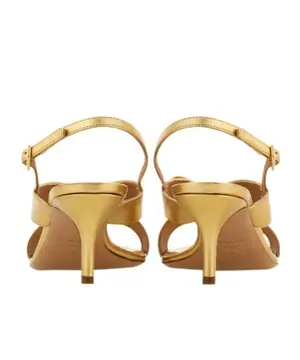 FERRAGAMO Vara Bow Slingback Sandals - Gold