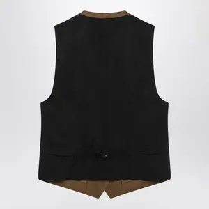 Burberry Single-breasted V-neck Tailored Waistcoat - Hazelnut Brown