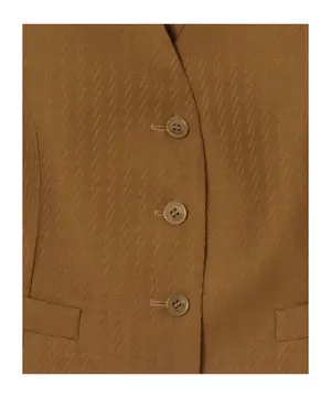Burberry Single-breasted V-neck Tailored Waistcoat - Hazelnut Brown