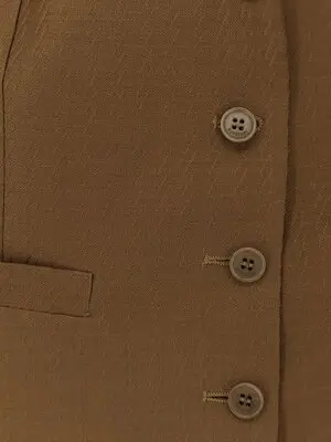 Burberry Single-breasted V-neck Tailored Waistcoat - Hazelnut Brown