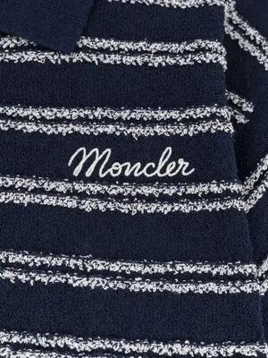 Moncler Striped Knit Polo Shirt