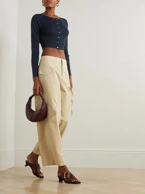 Arch4 Round Neck Long Sleeve Cardigan