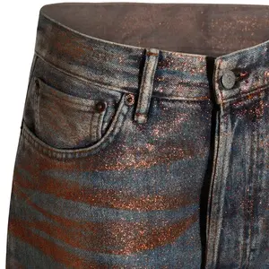 Acne Studios Judda Glitter Denim Shorts - Blue