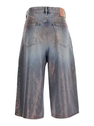 Acne Studios Judda Glitter Denim Shorts