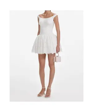 SELF-PORTRAIT Floral Lace Mini Dress