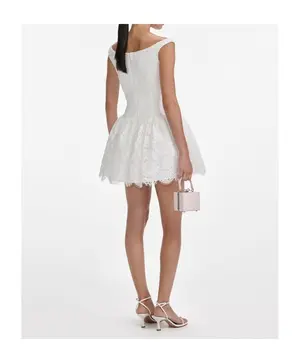 SELF-PORTRAIT Floral Lace Mini Dress