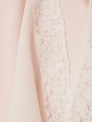 Chloé Lace-trimmed Silk Crepe De Chine Maxi Dress