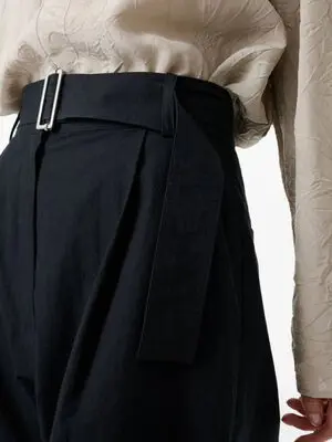 Studio Nicholson Belted Pleated Shorts - Black