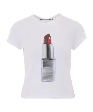 Alexander Wang Lipstick Print Crewneck T-shirt