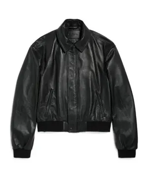 Balenciaga Leather Bomber Jacket