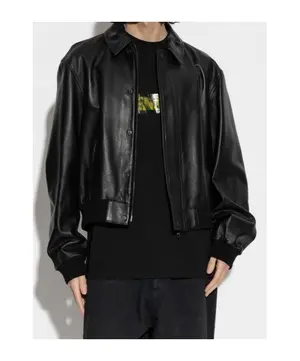 Balenciaga Leather Bomber Jacket