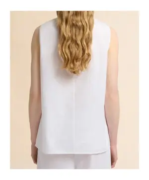 Marni Sleeveless Broderie Anglaise Top - White