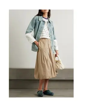 Sea Studded Two-tone Denim Jacket