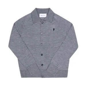 AMI Paris De Coeur Embroidered Cardigan