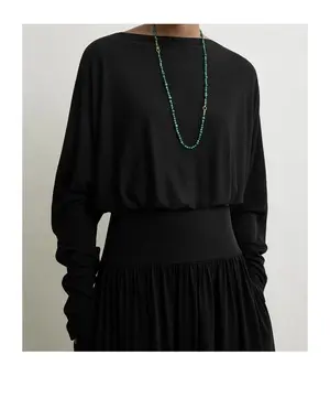 TOTEME Long-sleeved Boat Neck Dress With Pockets
