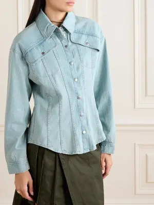 Sea Patchwork Denim Shirt