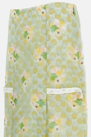 Fendi Floral Printed Midi Skirt - Green